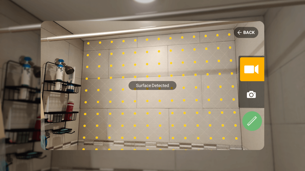 Camera Screen – AR Measurements Mode | Livegenic